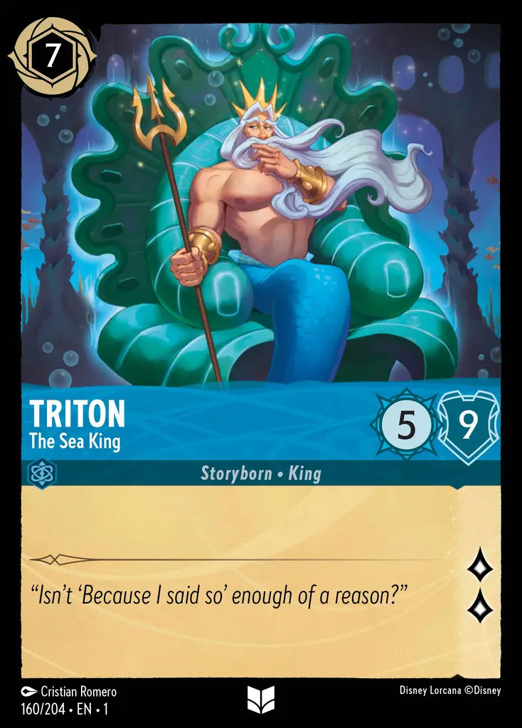 Triton The Sea King Lorcana Card Lorcanagg