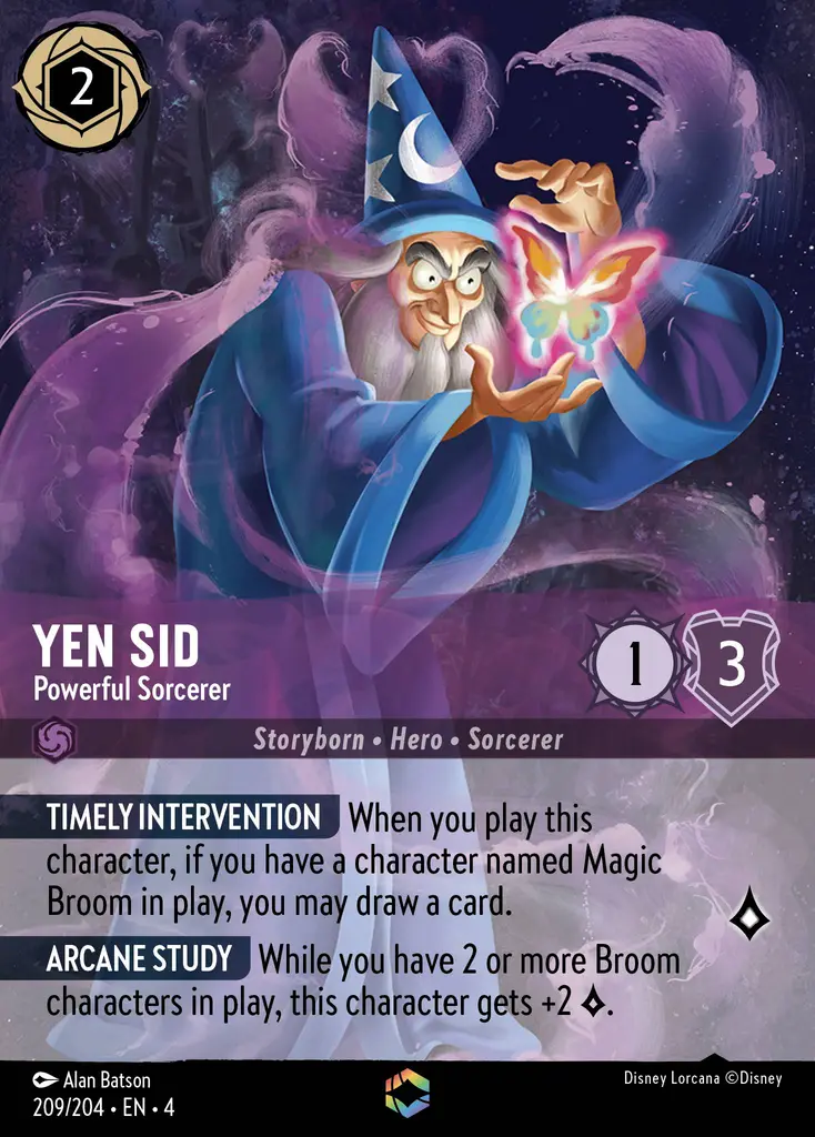 004-209 Yen Sid - Powerful Sorcerer Lorcana Card | Disney Lorcana 004-209 Yen Sid - Powerful Sorcerer Lorcana Card | Disney Lorcana