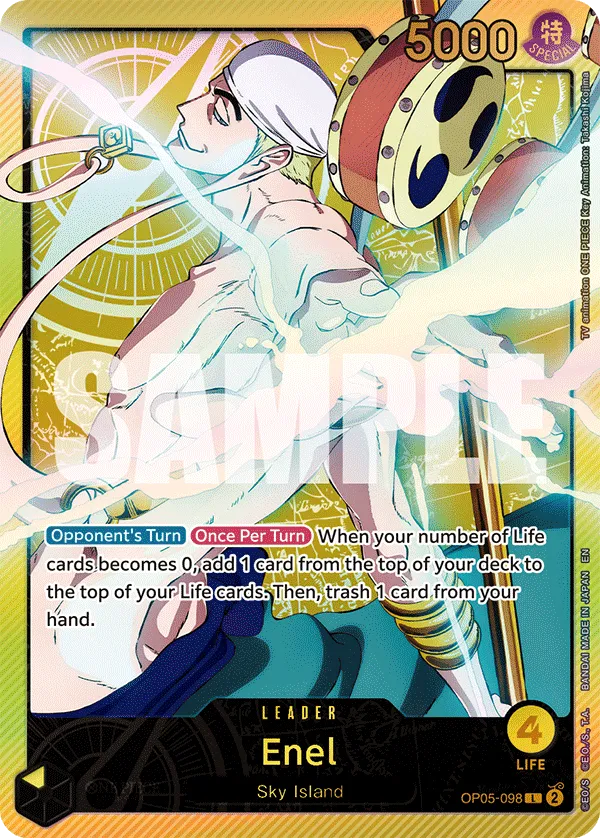OP05-098_p2 Enel (Parallel) Card | One Piece Card Game OP05-098_p2 Enel (Parallel) Card | One Piece Card Game
